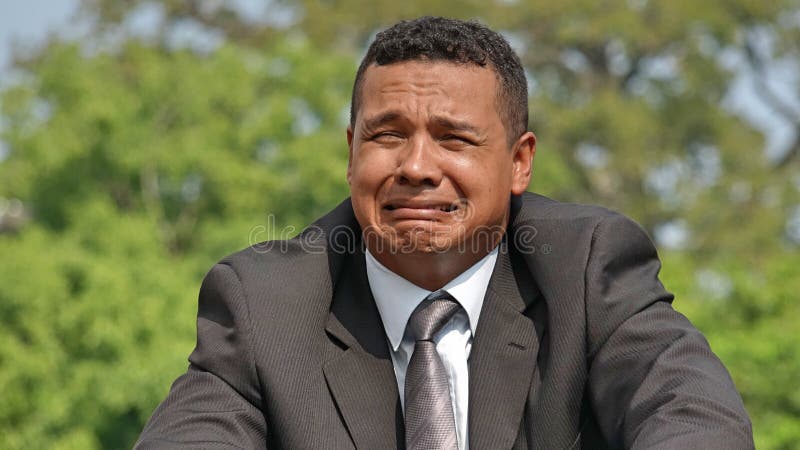 Crying Handsome Business Man Stock Photo - Image of good, depression ...