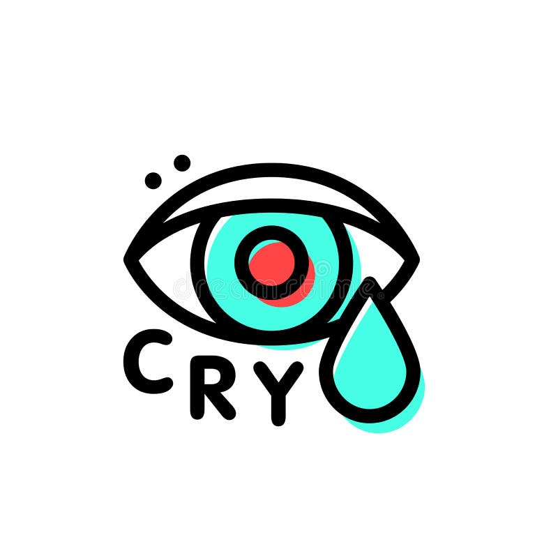 Eye cry logo vector stock vector. Illustration of medicine - 127356441