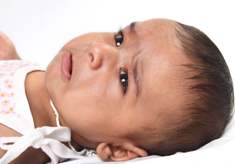 Crying Indian Baby stock image. Image of look, sadness - 18682047