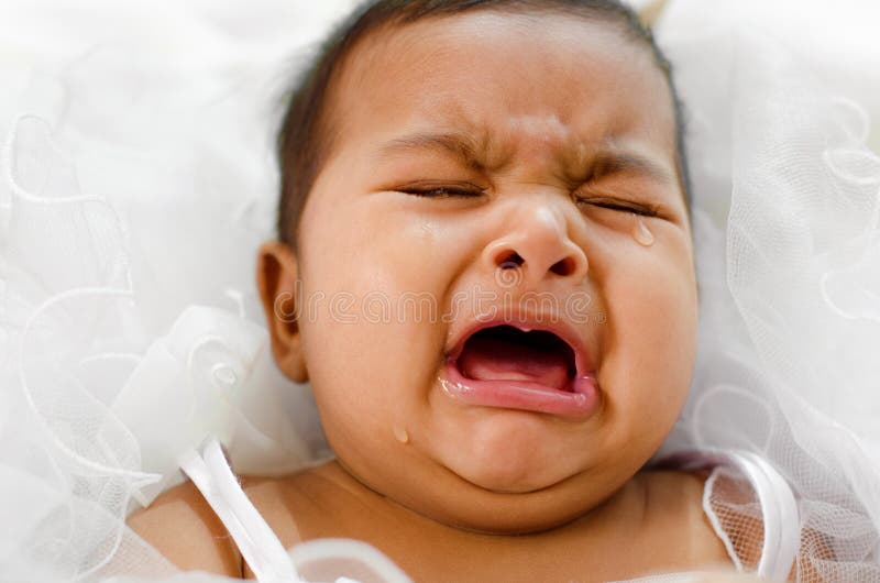 Crying Indian baby girl stock photo. Image of malaysian - 26446440