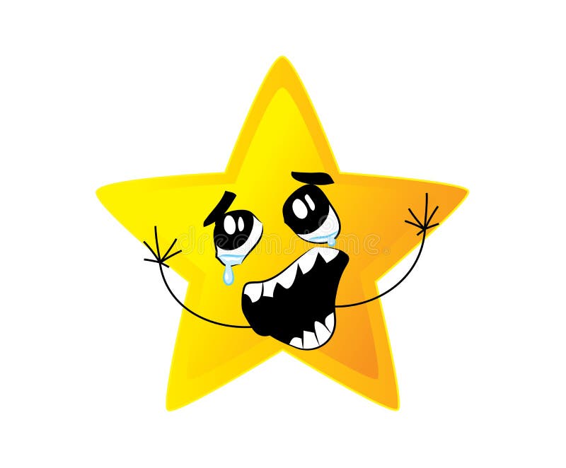 Crying Sea star cartoon stock illustration. Illustration of food - 48925686