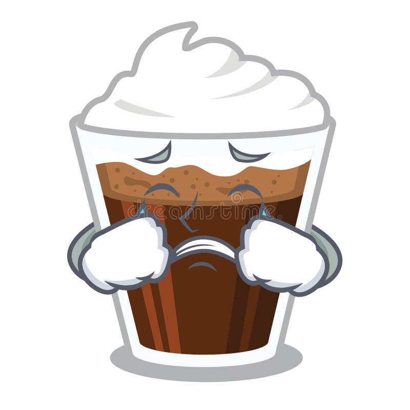 Crying Coffee Vending Machine in a Karakter Stock Vector - Illustration ...