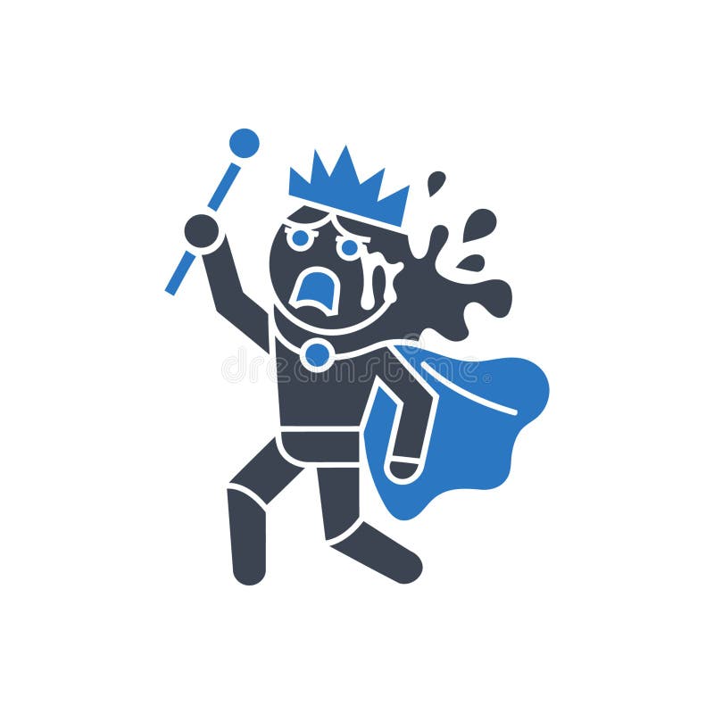 Crying King Icon stock vector. Illustration of superhero - 376289836