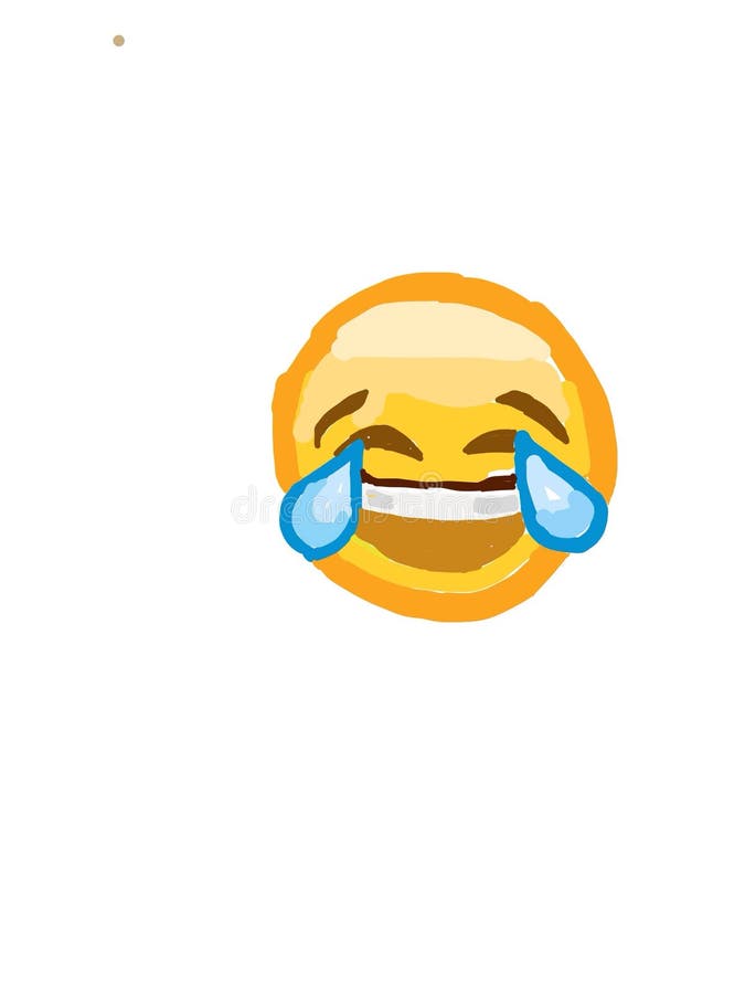 Crying with laughter stock illustration. Illustration of emoji - 44972846