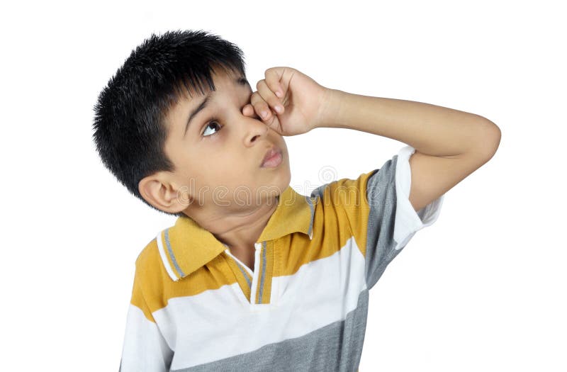 Crying Little Boy Looking Up Stock Photo - Image of crying, indian ...