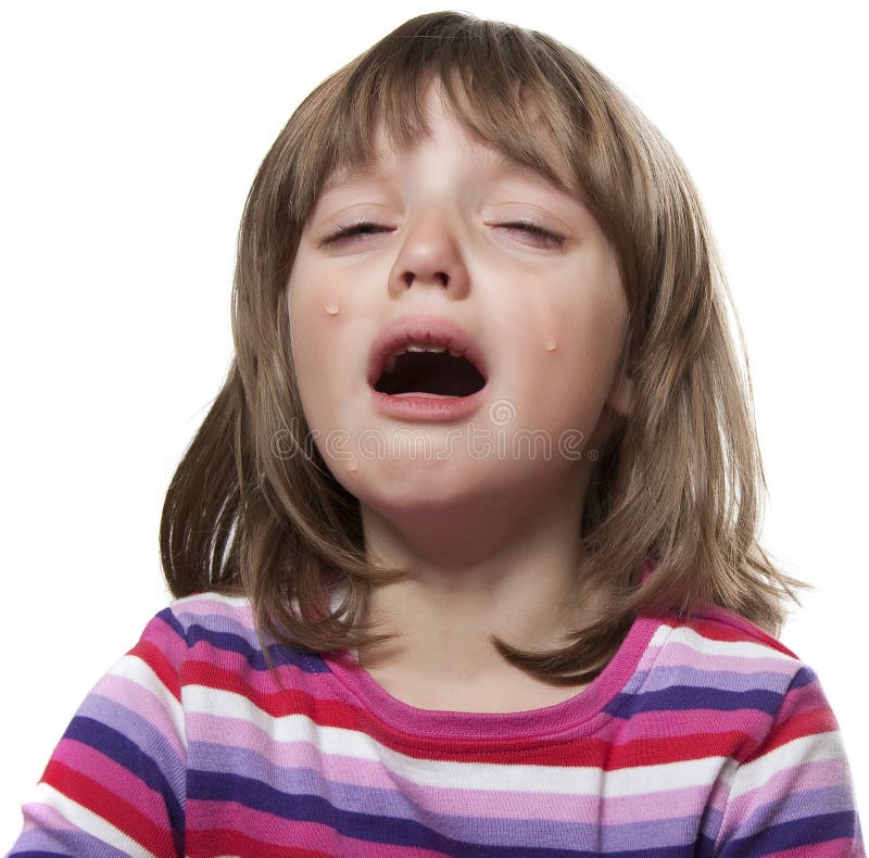 Crying little girl stock photo. Image of cute, female - 27609056
