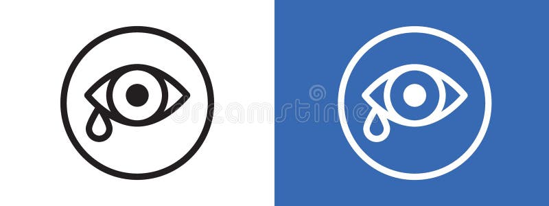 Crying Logo Sign Set Vector Outline Stock Vector - Illustration of ...