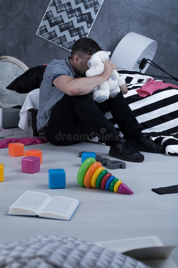 Crying Man in Children`s Room Stock Image - Image of mess, home: 82199255