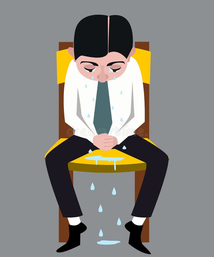 Crying man vector cartoon stock vector. Illustration of blubbering ...