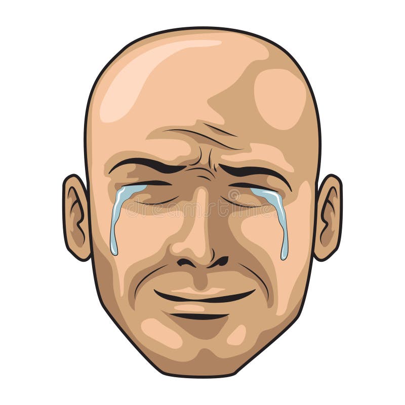 Crying Man. Vector Illustration Decorative Design Stock Vector ...