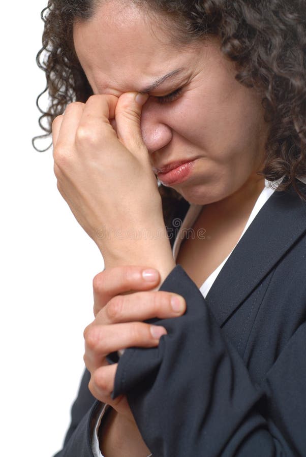 Crying at the office stock image. Image of illness, confused - 4682129