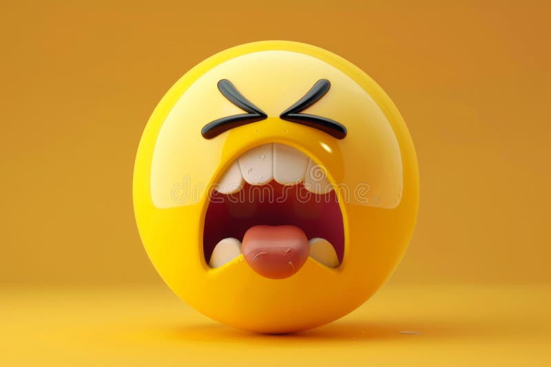 Crying Out Loud Yellow Emoji 3d Style Stock Photo - Image of feeling ...