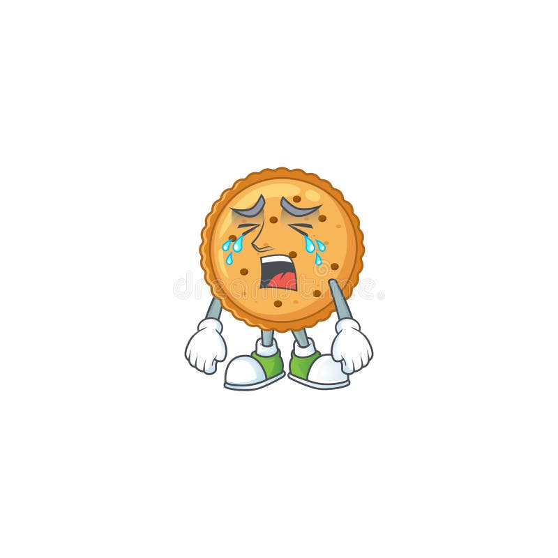 A Crying Peanut Butter Cookies Mascot Design Style Stock Vector ...
