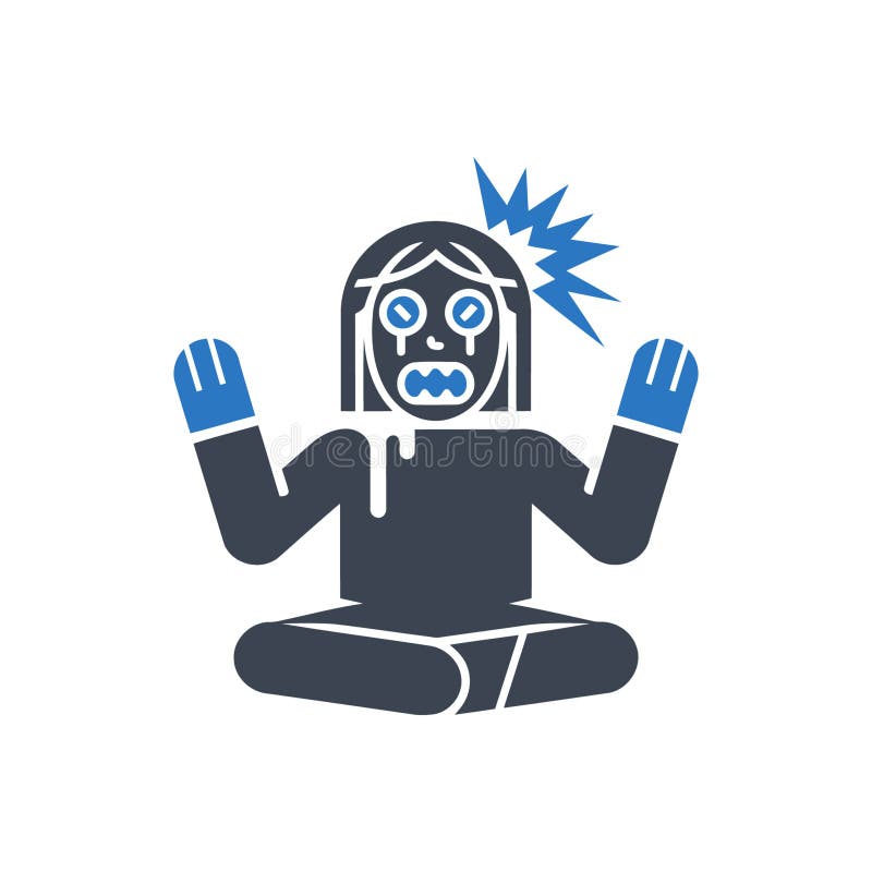 Crying Person Shocked Icon stock vector. Illustration of crying - 376289862