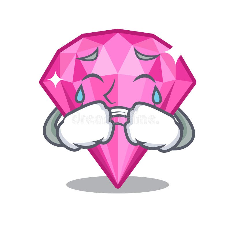 Crying diamond cartoon stock illustration. Illustration of clipart ...