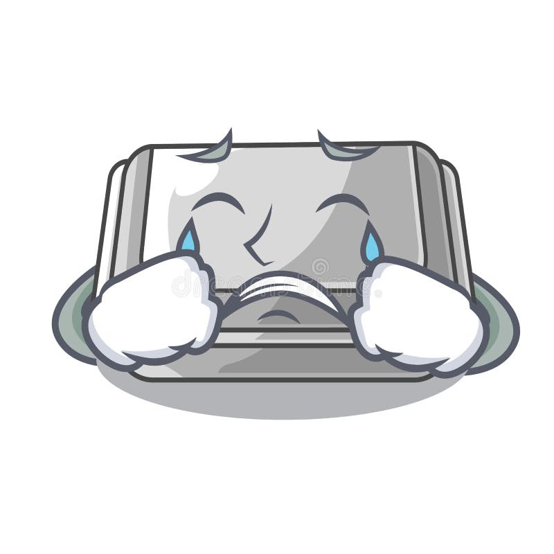 Crying Plastic Box in the Cartoon Table Stock Vector - Illustration of ...