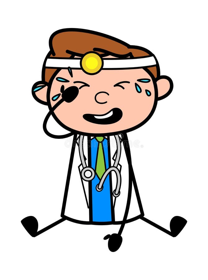 Crying - Professional Cartoon Doctor Vector Illustration Stock ...