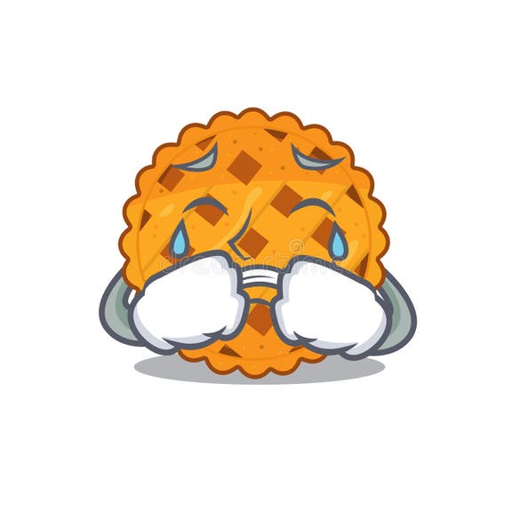 Crying Pumpkin Pie Isolated in the Mascot Stock Vector - Illustration ...