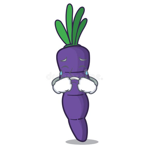 Crying Purple Carrots in the Character Shape Stock Vector ...
