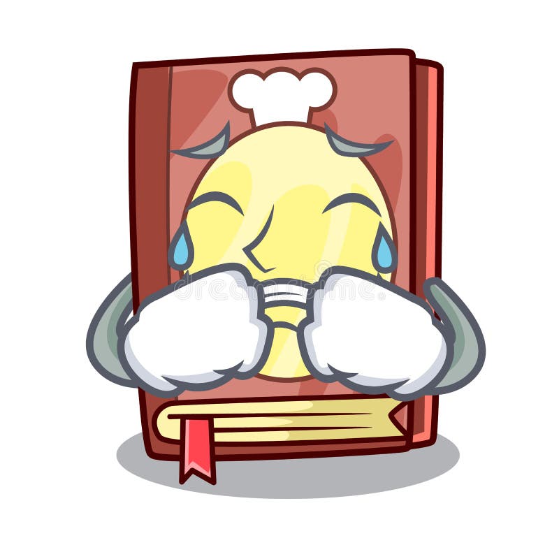 Crying Recipe Book in the Cartoon Shape Stock Vector - Illustration of ...