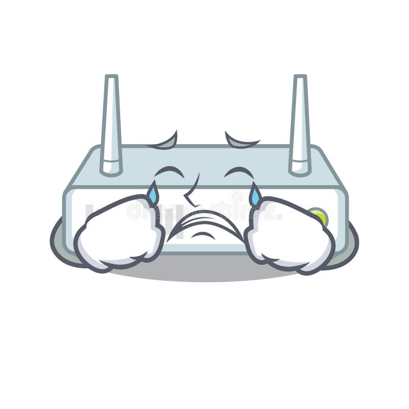 Sad Router cartoon stock illustration. Illustration of illustration ...