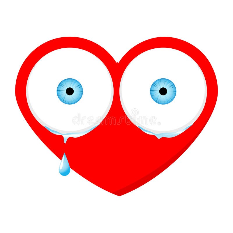 Sad blood drop stock vector. Illustration of character - 22742795