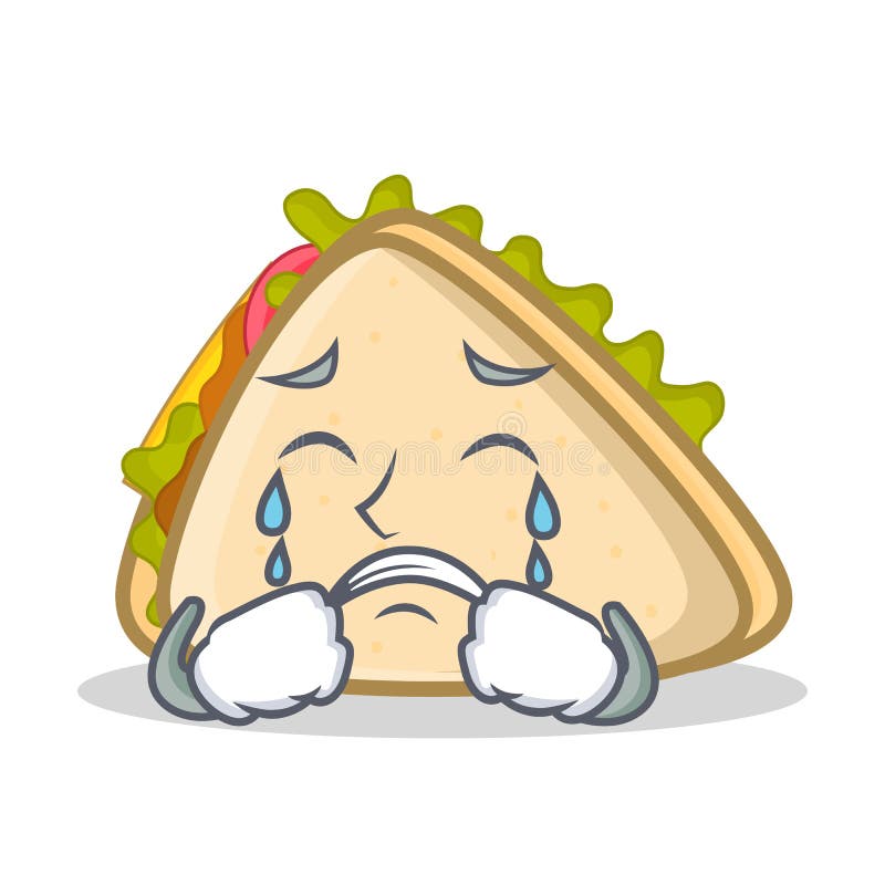 Crying Cheese Pizza in the Cartoon Shape Stock Vector - Illustration of ...