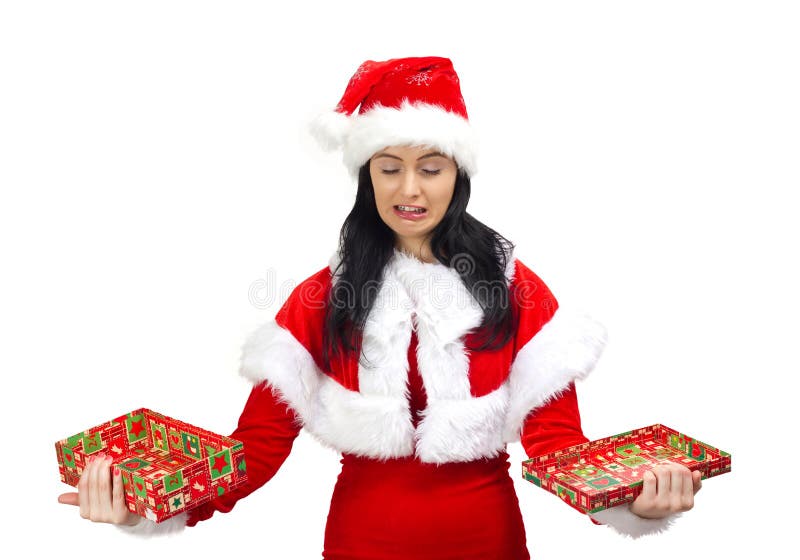 Crying Santa Claus stock image. Image of woman, holiday - 22146091