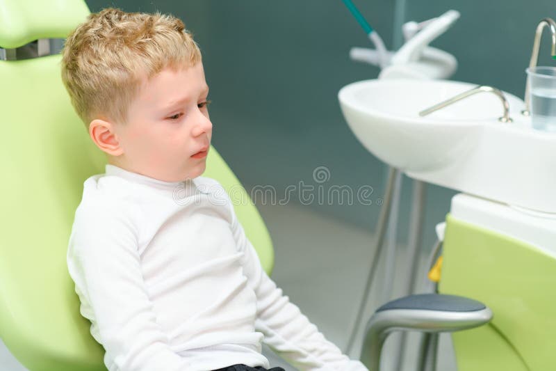 Crying and Screaming Little Boy at the Dentist Stock Image - Image of ...