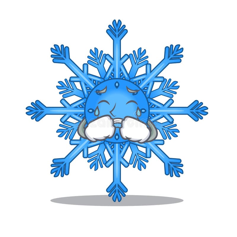 Crying Snowflake Isolated with in the Mascot Stock Vector ...