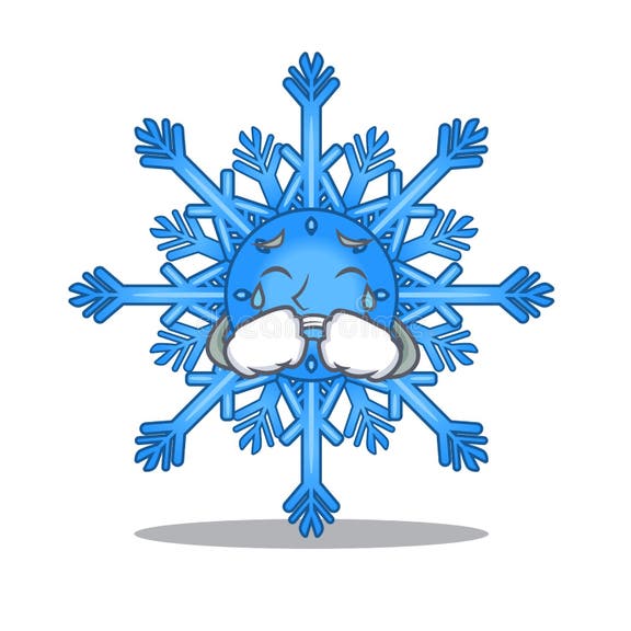 Crying Snowflake Isolated with in the Mascot Stock Vector ...