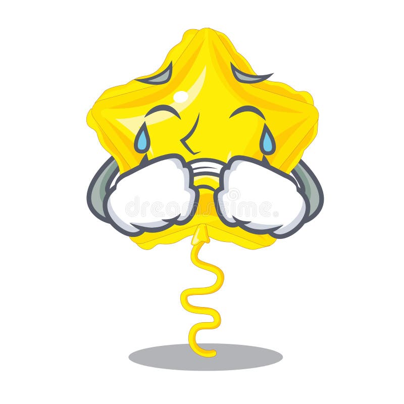 Crying Balloon Number One Above Character Wall Stock Vector ...