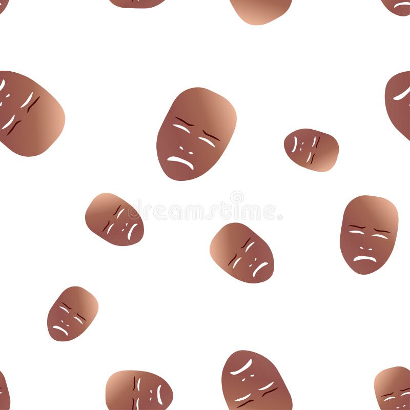 Crying Theatrical Mask Seamless Pattern Stock Vector - Illustration of ...
