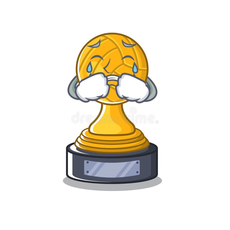 Crying Volleyball Trophy in the Character Shape Stock Vector ...