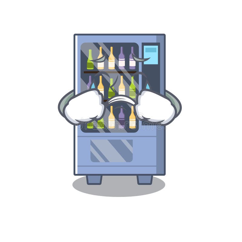 Crying Vending Machine Next To Character Door Stock Vector ...