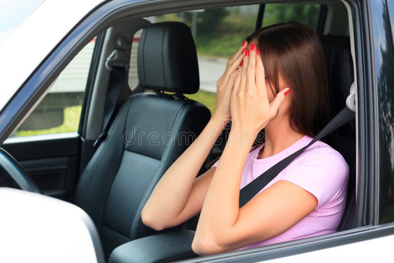 Crying woman stock photo. Image of auto, emotion, hide - 32694502