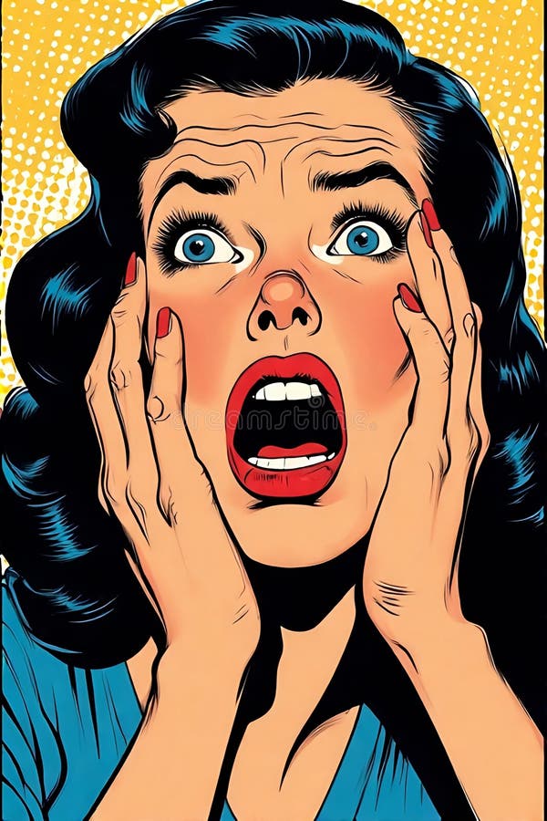 Crying Woman Saying Why?! in a Comic Panel Stock Illustration ...