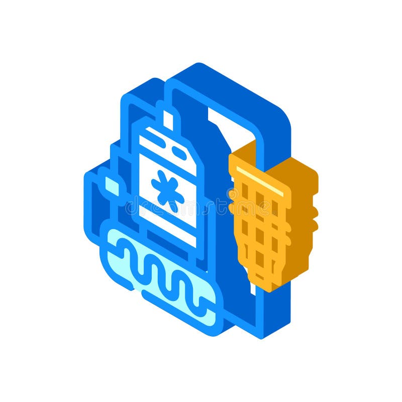 Cryogenic Cooling System Quantum Computer Isometric Icon Vector ...