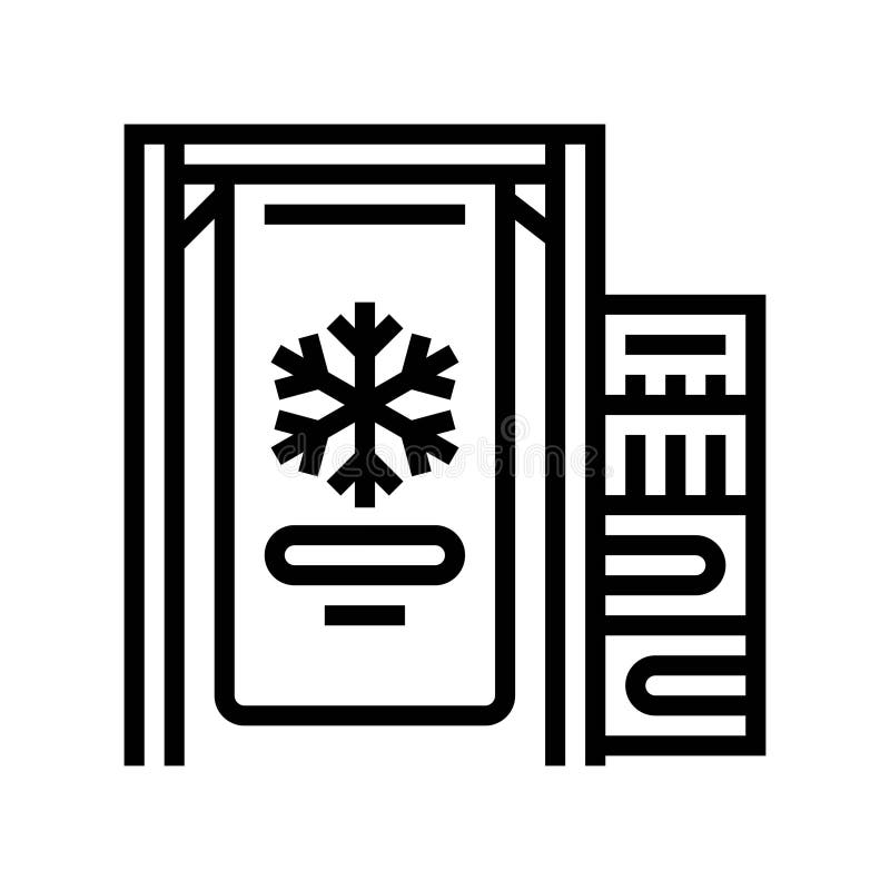 Cryogenic Cooling System Quantum Computer Line Icon Vector Illustration ...