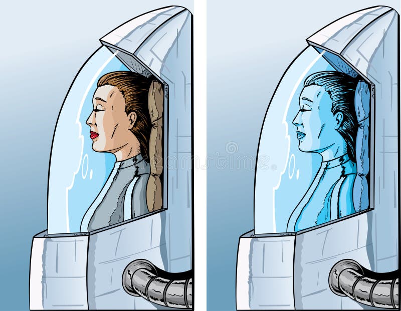 Cryogenic girl stock vector. Illustration of science - 32092750