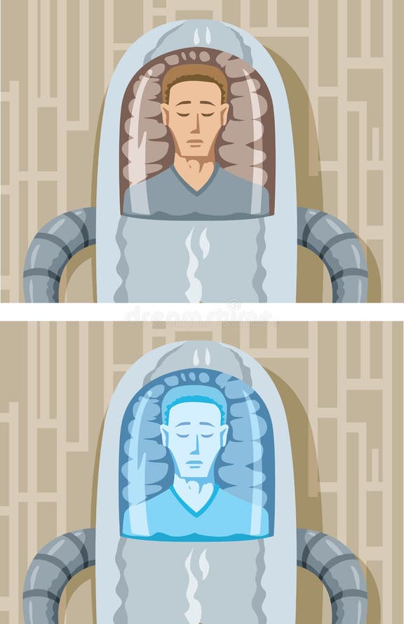 Cryogenic man stock vector. Illustration of cryo, preservation - 32110637