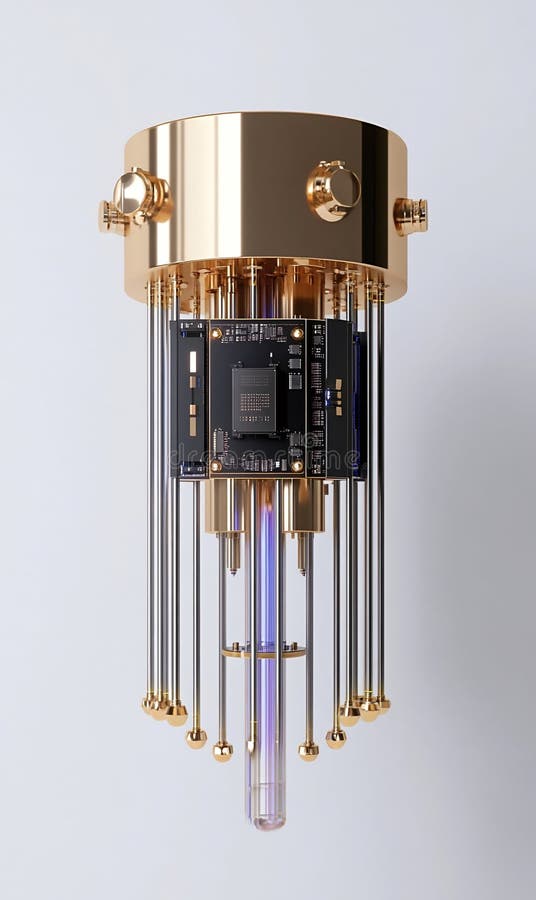 Cryogenic Quantum Processor in Research Laboratory Stock Photo - Image ...