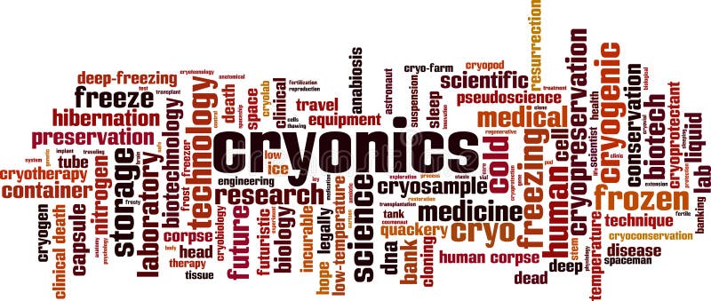 Cryonics word cloud stock vector. Illustration of concept - 269380222
