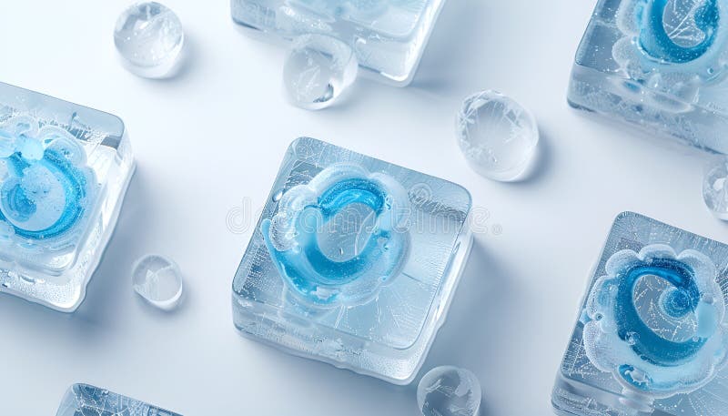 Cryopreservation of Genetic Material. Ovum and Sperm Cells in Ice Cubes ...