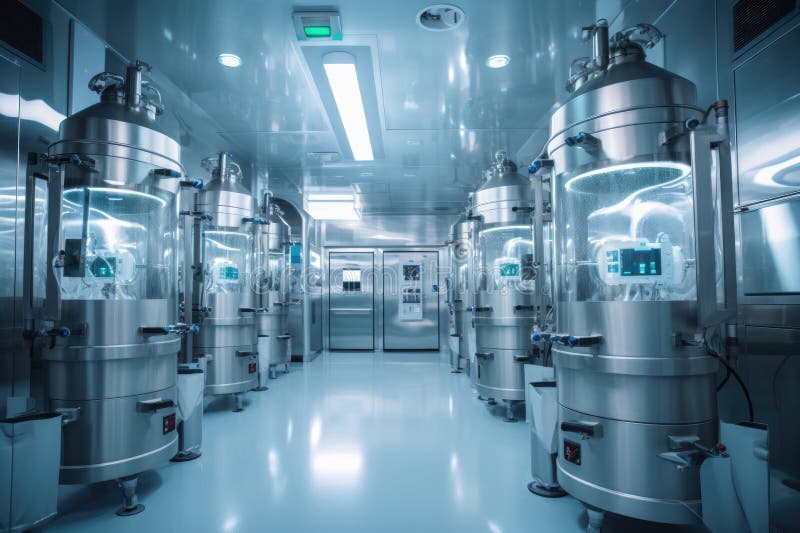 Cryopreservation Technology Equipment in Lab Setting Stock Photo ...