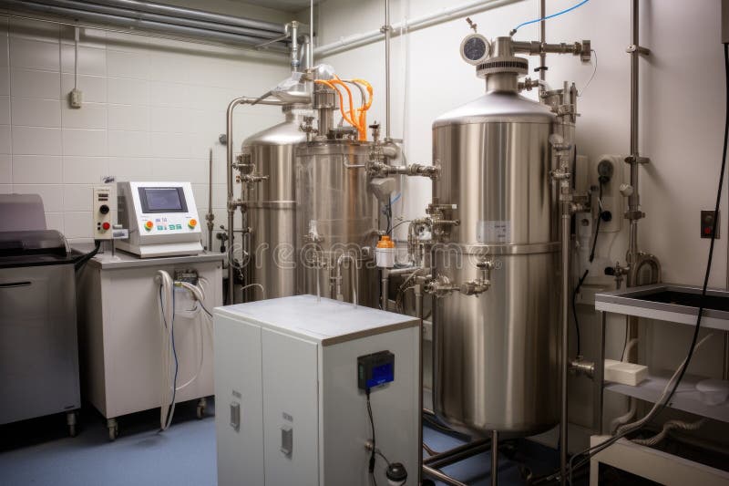 Cryopreservation Technology Equipment in Lab Setting Stock Illustration ...