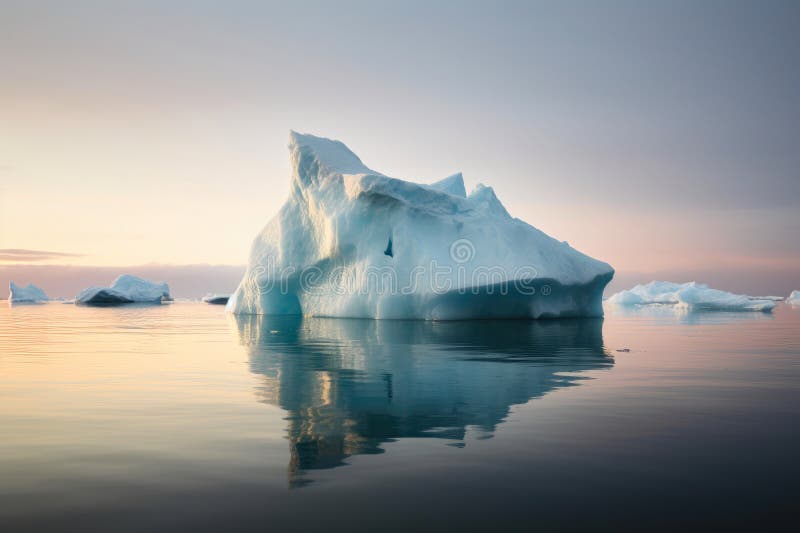 Cryosphere Collapse: Climate Warning. Generative Ai. Stock Illustration ...