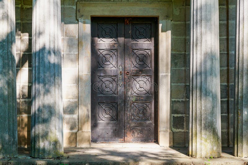 Crypt, a Building with an Interior for the Coffin. Background with Copy ...