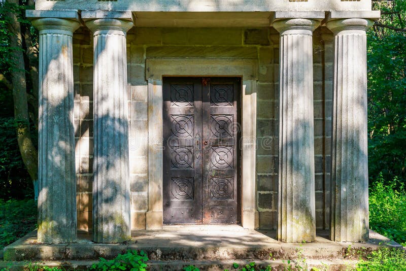 Crypt, a Building with an Interior for the Coffin. Background with Copy ...