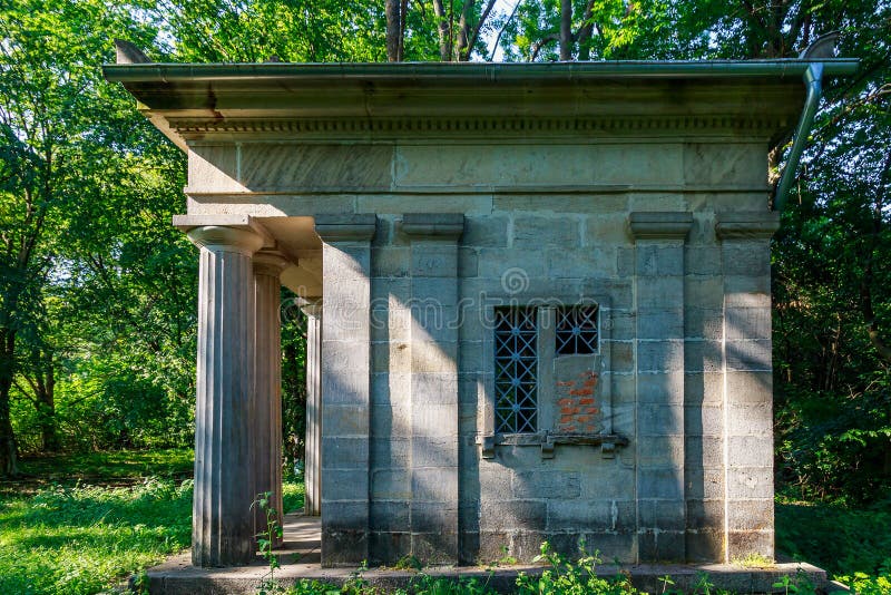 Crypt, a Building with an Interior for the Coffin. Background with Copy ...